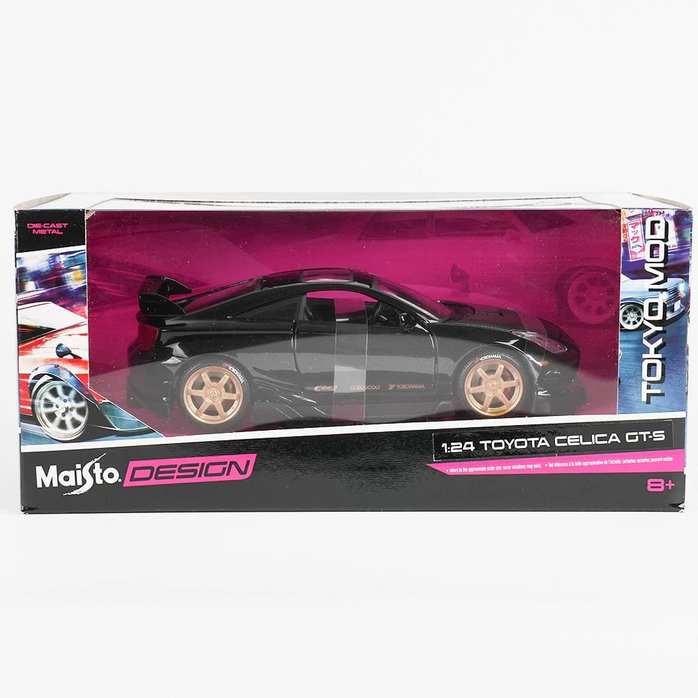 Maisto 1:24 Toyota Celica GT-S – Black – Maisto Design Tokyo Mod ...
