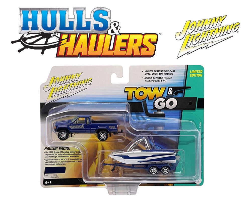 MODELO Johnny Lightning 1:64 Hulls & Haulers 1985 Toyota SR5 Pickup w ...