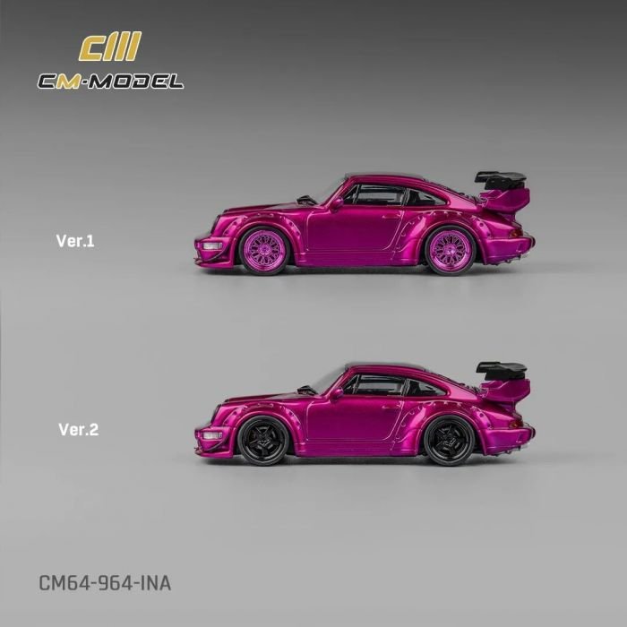 CM Model 1:64 Diecast Model Car - Porsche RWB 964 Widebody Metallic ...