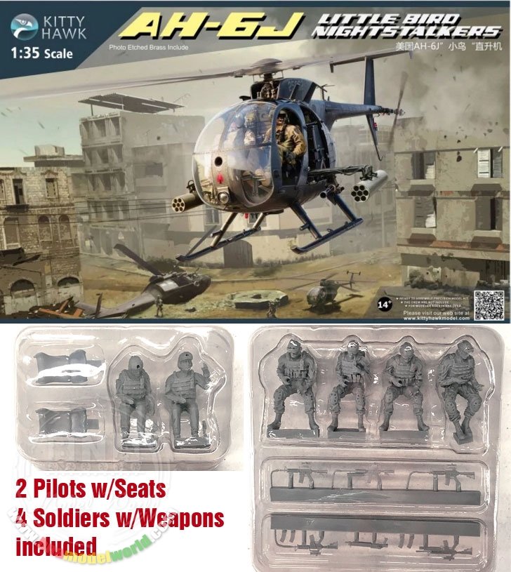 MODELO A ESCALA 1/35 AH-6M/MH6M LITTLE BIRD NIGHTSTALKERS BY KITTYHAWK ...